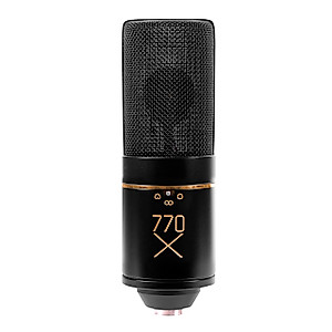 MXL 770X Multi-Pattern Condenser Microphone Bundle with Shock Mount, Pop Filter, 20' XLR Cable | Studio Quality Recording, Gaming & Streaming (Black)
