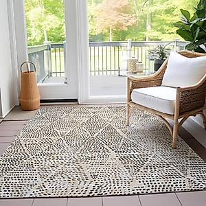 Addison Rugs Chantille ACN591 Beige 9' x 12' Indoor Outdoor Area Rug, Easy Clean, Machine Washable, Non Shedding, Bedroom, Living Room, Dining Room, Kitchen, Patio Rug