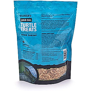 Fluker's Grub Bag Turtle Treat - River Shrimp 6oz - Includes Attached DBDPet Pro-Tip Guide
