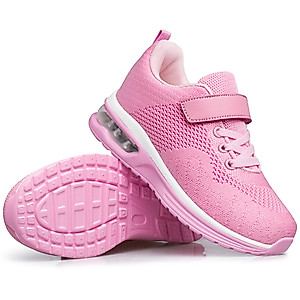 Anlarach Kids Toddler Shoes Boys Girls Athletic Running Shoes Air Cushion Sneakers for Toddler 7 Pink