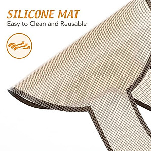 Baking Mat for Dutch Oven: Glass Fiber Bread Baking Long Handles Sling Baking Mat Dough Bread Sling Baking mat to Transfer for Dough Reusable Baking Mats