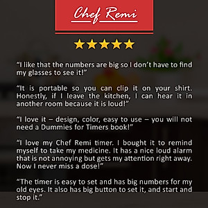 Chef Remi is currently not selling Kitchen Timer. Beware of FAKE SELLERS