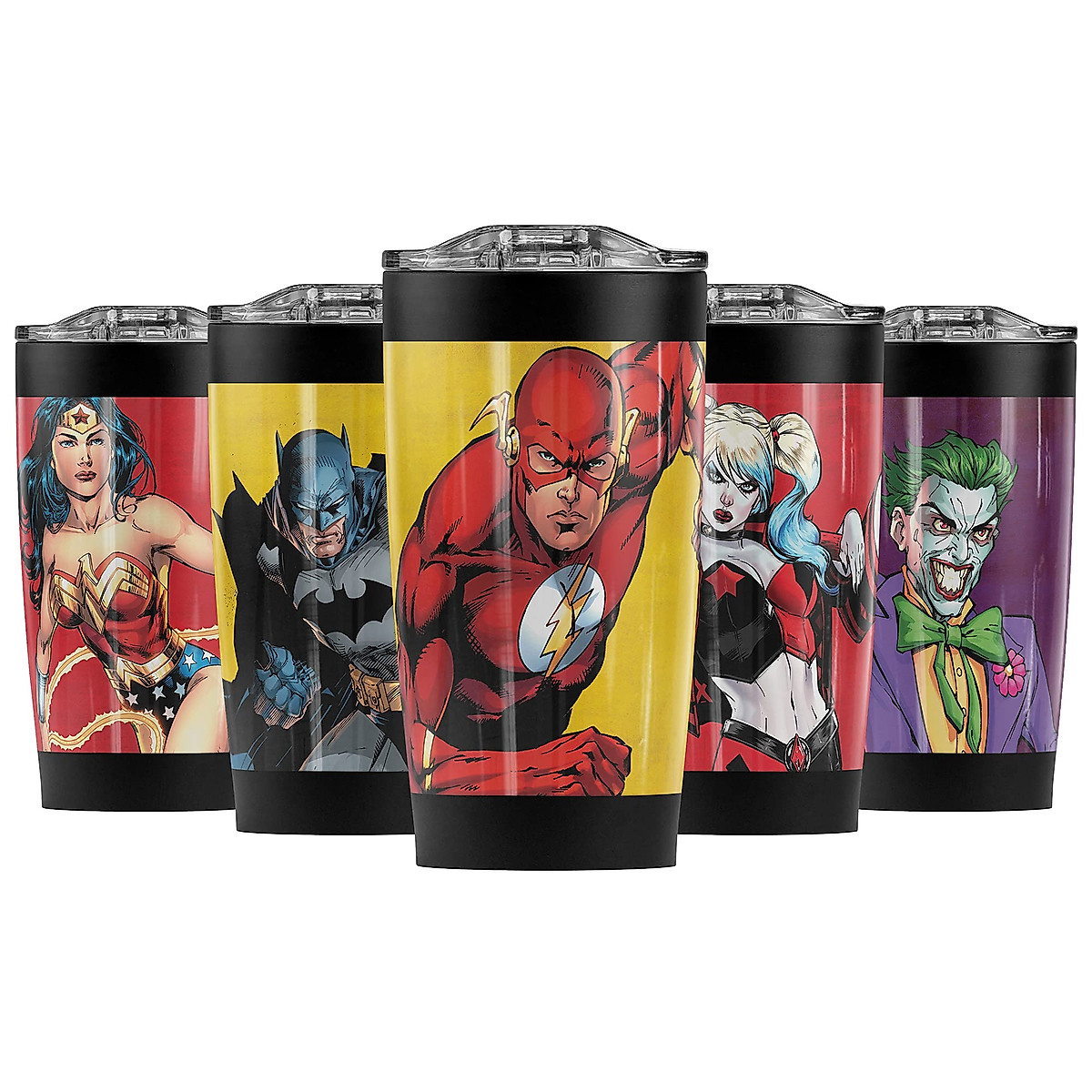 Logovision The Flash Character Stainless Steel Tumbler 20 oz Coffee Travel Mug/Cup, Vacuum Insulated & Double Wall with Leakproof Sliding Lid | Great for Hot Drinks and Cold Beverages