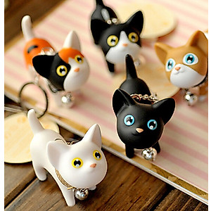 JOYJULY Cat Key Chain Kitten Keyrings for Car Key Chain Kawaii Adorable Bag Pendant,Gift Idea for Girls, Women and Men