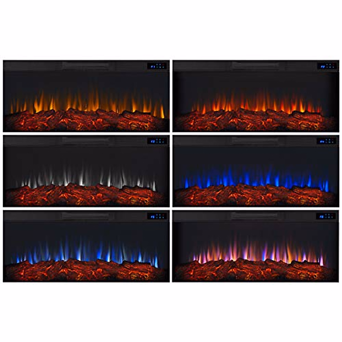 Morris 72" Landscape Electric Fireplace TV Stand in Vintage Black Maple by Real Flame