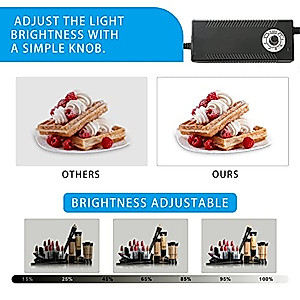 ZKEEZM Light Box Photography 24"x24" with 120LED Lights and 6 Color Backdrops Photo Box with Lights Foldable Light Box with Adjustable Brightness, 6000-6500K Portable Dimmable Picture Box Shooting
