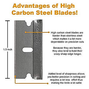 CANOPUS Single Edge Industrial Razor Blades (Razor 100) (Razor 100)