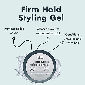 EDEN BodyWorks Coconut Shea Control Edge Glaze | 6 oz | Firm Hold, No Build Up, Moisturize, Add Shine - Packaging May Vary
