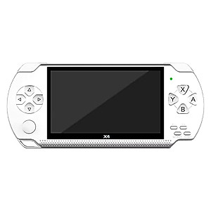 4.3 inch 8GB Retro Handheld Game Console Built-in 8GB to Store Digital Photos, Music, Videos, and Movies Support 8/16/32/64/128 Bit Games (White)