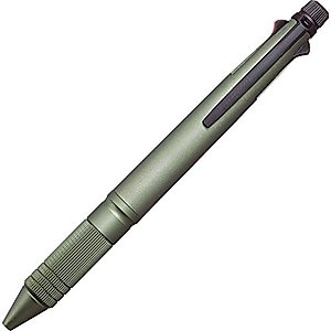 uni Jetstream 4&1 Metal Edition, 0.5mm Ballpoint Pen (Black, Red, Blue, Green) and 0.5mm Mechanical Pencil, Dark Green (MSXE52000A05.7) (MSXE5200A5.7)