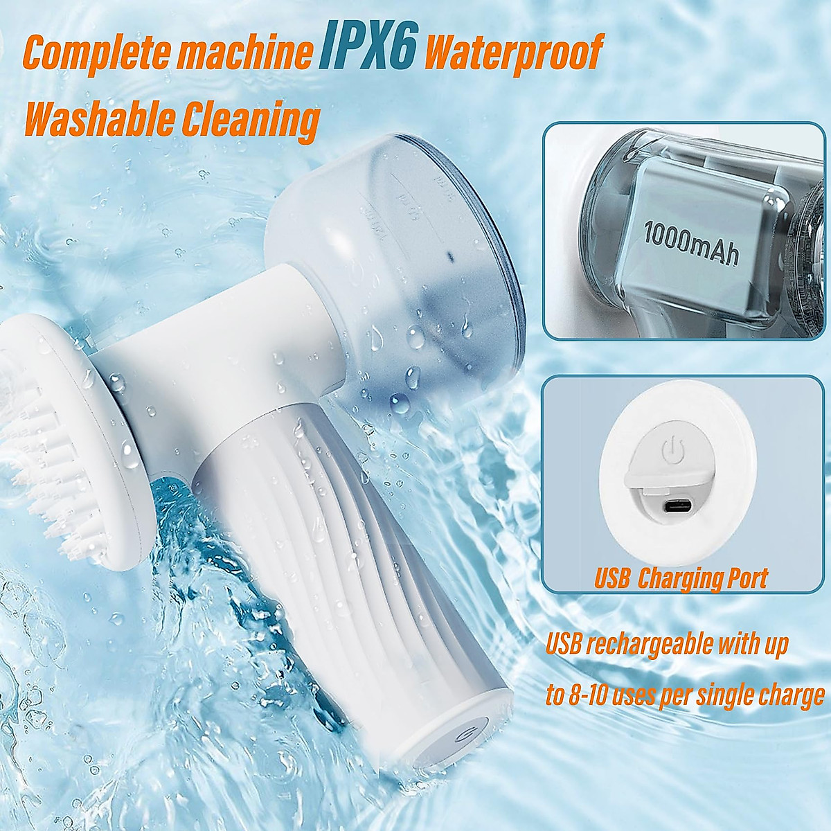 Automatic Foaming Soap Dispenser Dog Brush, 2 in 1 Pet Bubble Bath Brush, One-click Bubble Dog Bath Brush Scrubber for Pets Deeper Cleansing, Dog Shampoo Brush with Soap Dispenser Saves Shower Gel