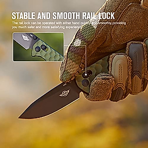 OKNIF Rubato 3 Pocket Knife with 154CM Stainless Blade, Folding Knife for Camping, Hiking, Indoor and Outdoor Activities (OD Green)