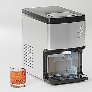 GooingTop Nugget Ice Maker Countertop - 40Lbs/24H Auto Self-Cleaning, Portable & Compact Machine Ideal for Home/Kitchen/Party/Camping,One-Key Electric Freewheeling Take (GOTO-LA-ICE-880-01)