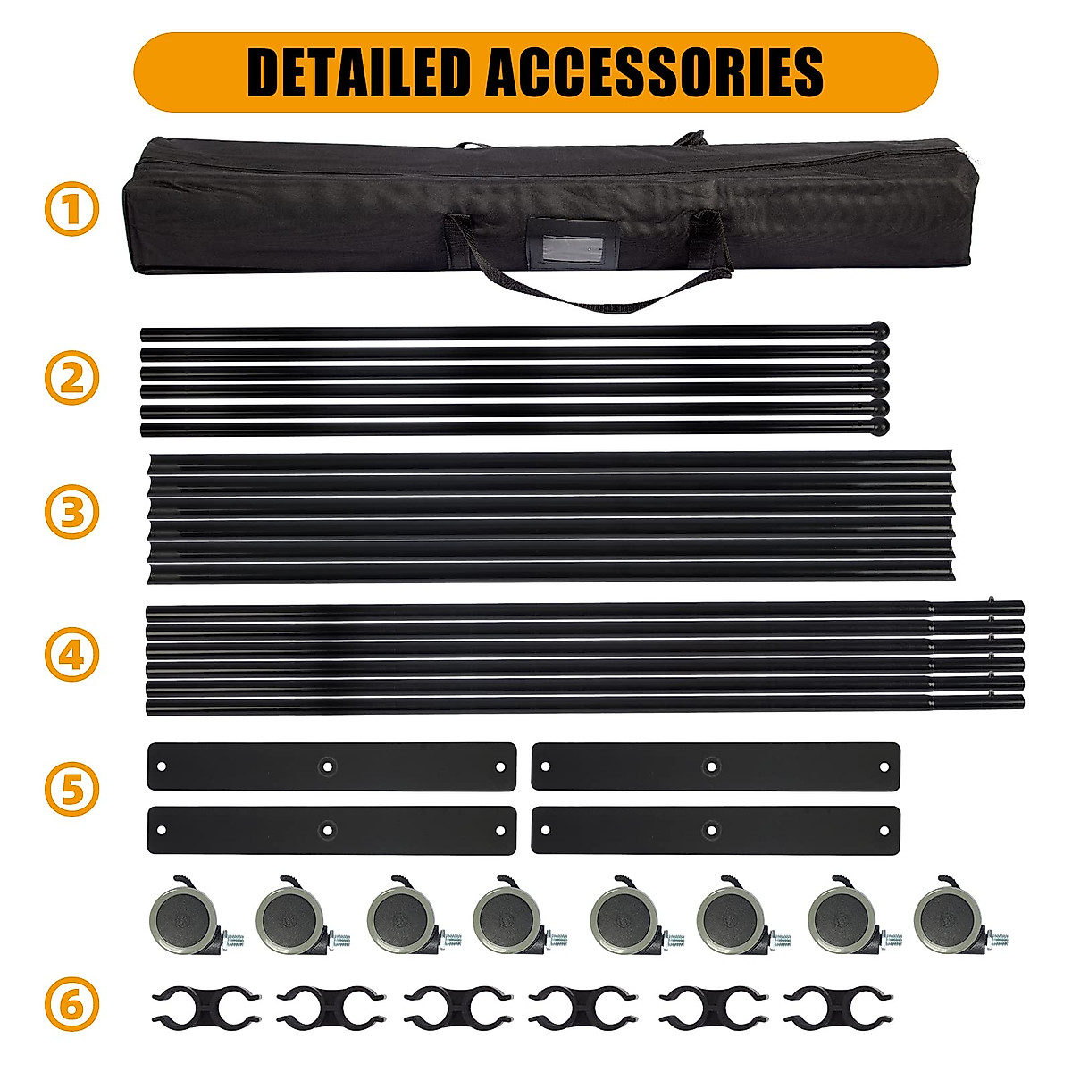 ALMOOGH Office Partition 89" W x 14" D x 73" H Room Divider Wall 3-Panel Office Divider Folding Portable Office Walls Divider with Non-See-Through Fabric Room Partition Black for Room Office