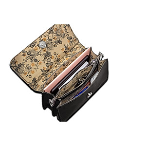 Joy Susan Women's Aria Ring Crossbody Handbag Purse Bag - Black