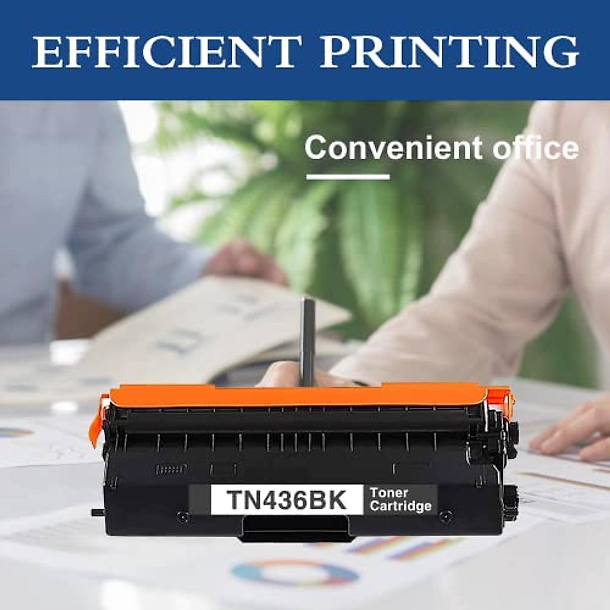 2 Pack TN-436BK Black High Yield Toner Cartridge Replacement for Brother TN-436BK Black HL-L8260CDW HL-L8360CDW HL-L8360CDWT HL-L9310CDW Printer.