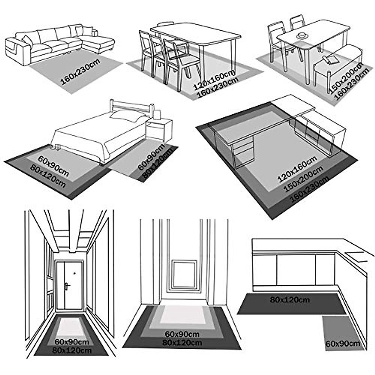 GJCC Modern Stylish Area Rug,Luxury Emerald Green Gold Gray Rug for Living Room Bedroom,Home Decoration Non-Slip Carpet,Machine Washable,150x200cm(59x79inch)