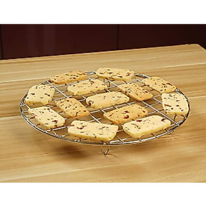 bafvt BBQ Accessories Grill Rack - 304 Stainless Steel Baking Cooking Round Rack for Rib Cookie Cakes, 10 Inches…