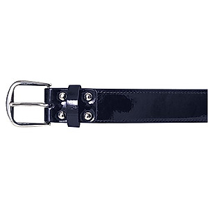CHAMPRO Patent Leather Athletic Belt, Navy, Adult Large
