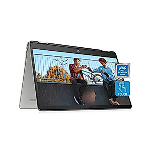 HP Chromebook x360 14a 2-in-1 Laptop, Intel Pentium Silver N5000 Processor, 4 GB RAM, 64 GB eMMC, 14" HD Display, Chrome OS with Webcam & Dual Mics, Work, Play, Long Battery Life (14a-ca0022nr, 2021)