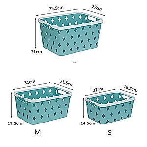 MRBJC Premium Plastic Storage Box,Secure Fastening-Suitable for Clothes, Accessories, Paperwork, Magazines, Keepsakes, Toys-Great for Anywhere The Home Orange 27x18x14.5cm