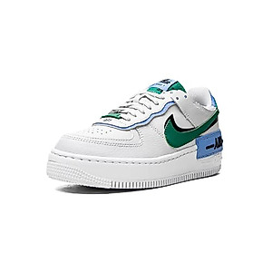 Nike Women's Air Force 1 Shoes, Photon Dust/Malachite-black, 7