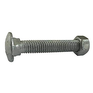 1/2"-13 x 10" Hot Dipped Galvanized Carriage Bolt w/Nuts, Quantity 25 - by Fastener Depot, LLC