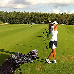 Golf Putter Cover Half Mallet Mini Small Golf Headcover Club Head Protector Magnetic Closure Leather for Scotty Cameron Taylormade Odyssey (Black Clover)