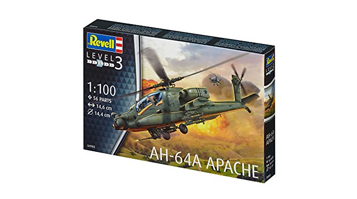 Revell Apache 100 Helicopter Model Kit - 1/100 Scale Model