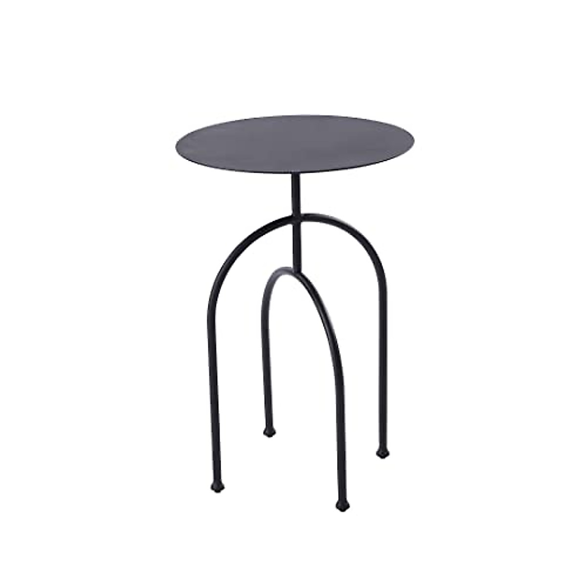 Iron Art Creative Small Side Table Minimalist Style Sofa Corner Round Casual Coffee Table Bedside Storage Small Tea Table Casual Dessert Table Creative Flower Rack (Samll)