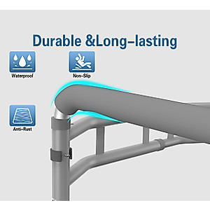 Delog Toilet Safety Rails, Adjustable Toilet Safety Frame for Elderly, Seniors, Handicap & Disabled, Toilet Frame with Handles, Foldable Handicap Toilet Rails Fit Any Toilets 400 LB