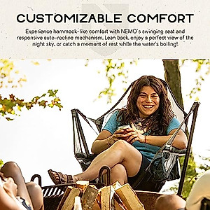 NEMO Stargaze Reclining Camp Chair | Luxury Recliner for Maximum Camping Comfort and Stargazing (2023), Black Pearl