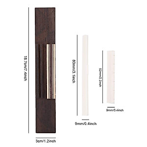 Fafeims Guitar Bridge Kit, Wooden Classical Bridge Bone Guitars Nut Saddle Replacement