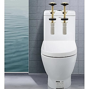 MUHBIJO Toilet Tank to Bowl Bolt Kits Toilet Seat Screws for Tank Solid with Extra Long Nuts Easy to Install and Double Gaskets for Fastening No Leakage (2)