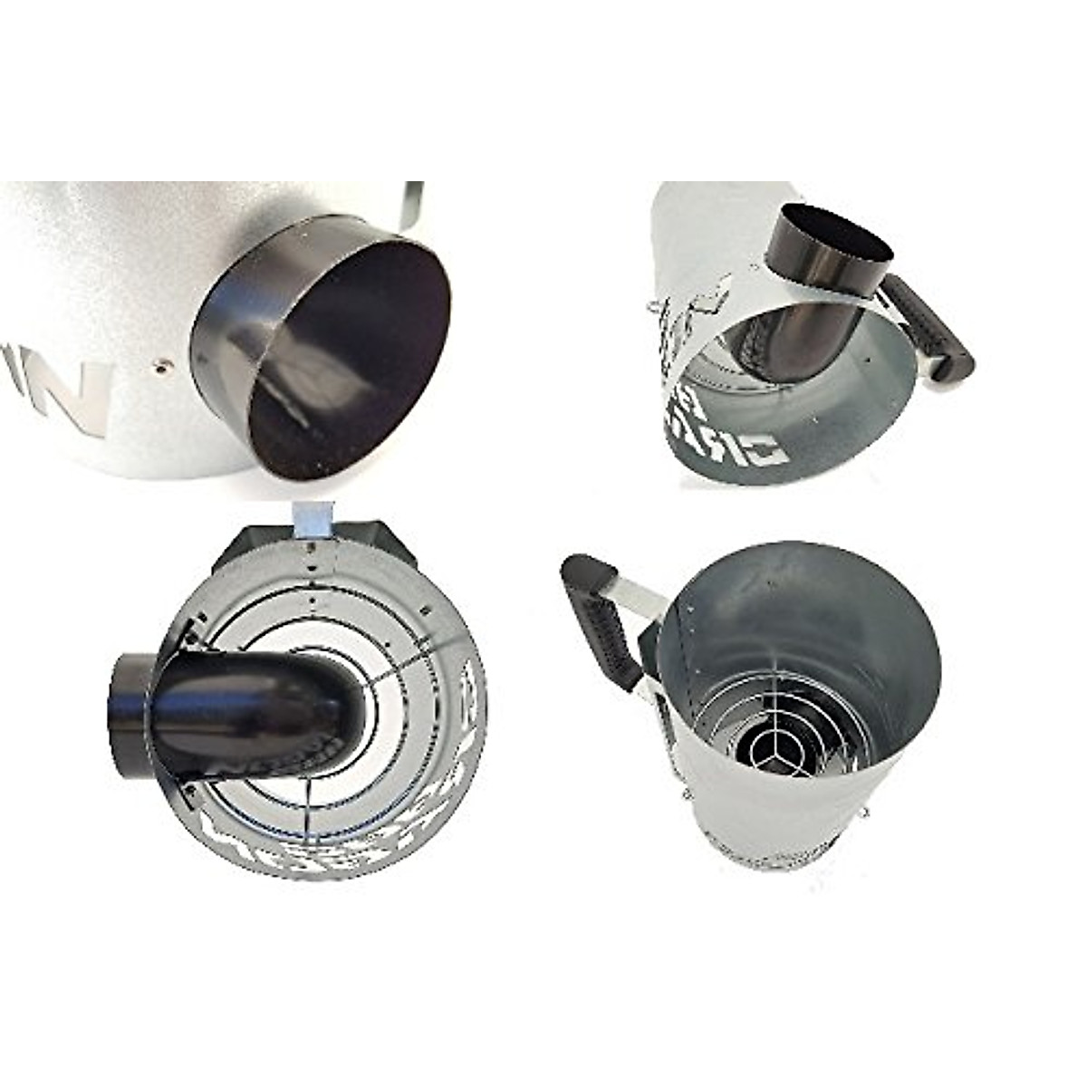 BBQ Dragon Charcoal Starter and Grill Lighter Fan Bundle Chimney of Insanity Charcoal Starter - The Fastest and Easiest Charcoal Chimney Starter for BBQ Grills