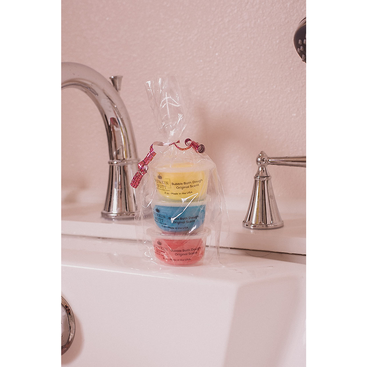 Punkin Butt Bubble Bath Dough - Natural Handmade Moldable Soap for Colorful Sensory Play at Bath Time