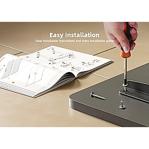 YDN Electric Standing Desk, Adjustable Height Stand up Desk, 63x24 Inches Sit Stand Home Office Desk with Splice Board,Black Top