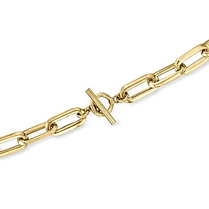 Ross-Simons Italian 18kt Yellow Gold Paper Clip Link Necklace. 16 inches