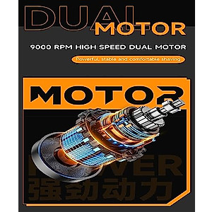 Powerful High Speed Storm Shaver: 2023 Upgraded Electric Travel Razor Shaver (Blue)