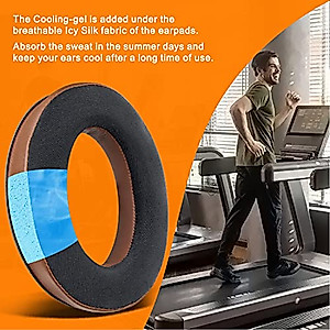 SOULWIT Cooling Gel Ear Pads for Sennheiser HD599/HD598/SE/CS/SR/HD595/HD569/HD558/HD518/HD515/Game Zero/G4ME Zero, Earpads Cushions for PC37X/PC38X/PC350/PXC350/PXE350/PC360/HD380/HD380-Pro (Coffee)