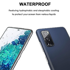 [4 Pack] MP-MALL 2 Pack Tempered Glass Screen Protector + 2 Pack Camera Lens Protector for Samsung Galaxy S20 FE 5G / Galaxy S20 Fan Edition (6.5-inch), 9H Hardness Scratch-Resistant