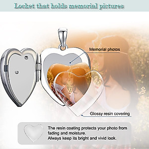 SOULMEET Personalized 10k 14k 18k Solid White Gold Infinity Sunflower Locket Necklace That Holds 1 Picture Photo Heart Locket Necklace, You Are My Sunshine&quot; (Custom photo)