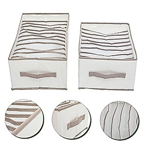 Holibanna 2pcs Folding Storage Box Clothing Drawer Dividers Drawers for Clothes Storage Boxes for Clothes 12 Grids Closet Organizer Clothes Drawer Organizer Cabinet Clothes Box Wardrobe Box