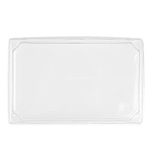Restaurantware Matsuri Vision Clear Plastic Lid - Fits Medium Sushi Tray - 100 count box