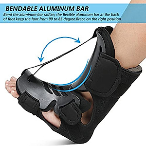 OneBrace Plantar Fasciitis Night Splint - Adjustable Dorsal Night Splint for Plantar Fasciitis - Pain Relief Heel Pain, Achilles Tendinitis and Foot Drop (Large/X-Large)