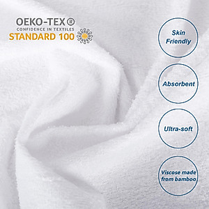 Moonsea Crib Mattress Protector Waterproof,Mattress Cover Protector, Smooth Top Mattress Protector for Kids, Breathable Skin Friendly and Noiseless Fitted Sheet,Viscose Made from Bamboo Terry,1 Pack