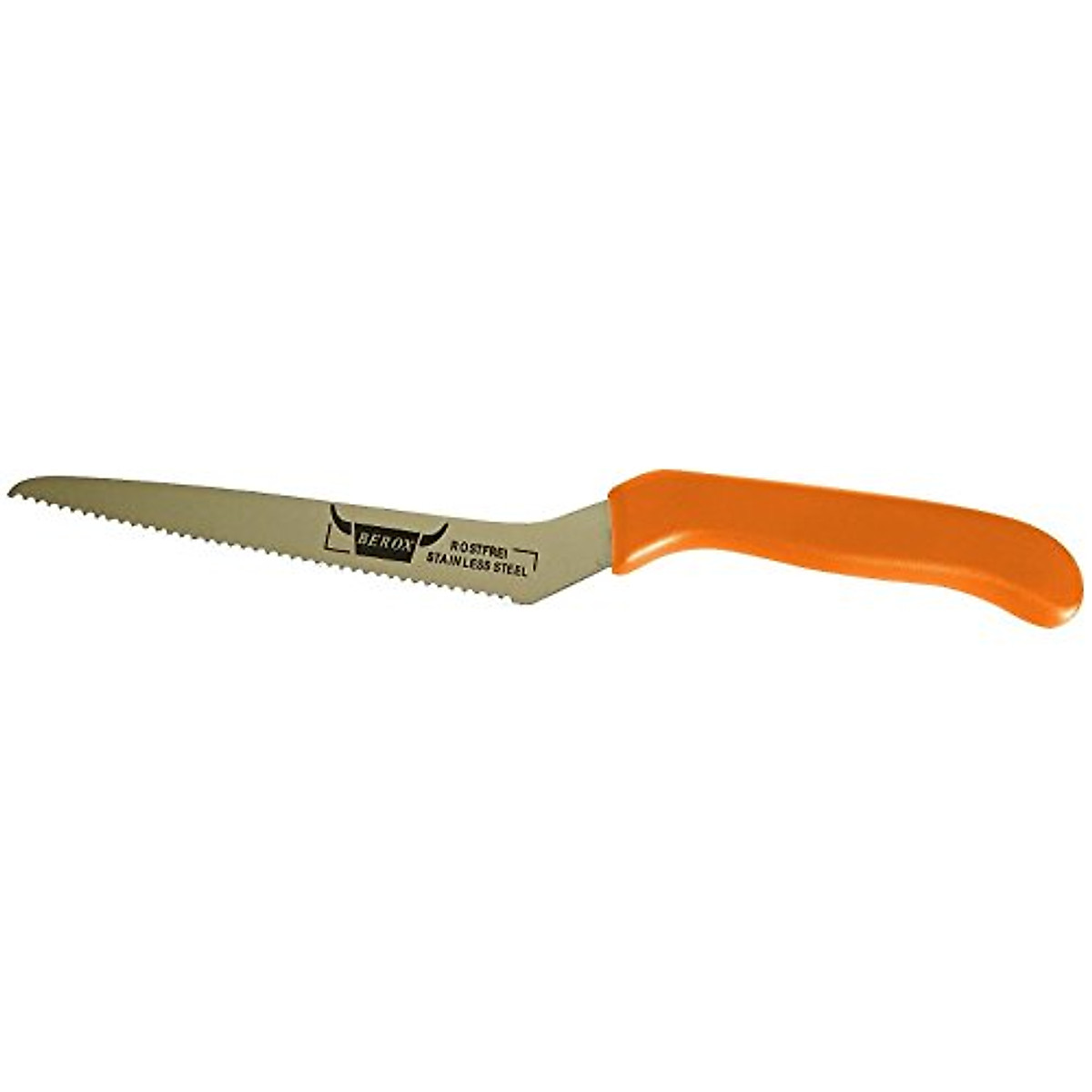 Berox 5 Inches Blade Kitchen Cutting Slicing Knife Offset Handle (Orange)