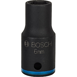 Bosch 1608551002 Socket wrench 6 mm, 25 mm, 13 mm, 3.5 M, 10.2 mm square drive socket DIN 3121, 1/4 (A), 1 piece