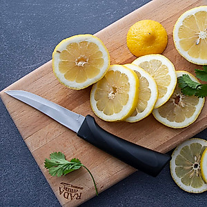 RADA Anthem Series Super Parer Paring Knife Stainless Steel Blade with Ergonomic Black Resin Handle, 9 Inches, Pack of 2