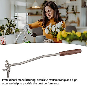 Zerodis Bonsai Branch Bender, M10 10mm Stainless Steel Potted Plants Pruner Bender with Walnut Handle Garden Bending Tool for Making Bonsai Branch Molding Opening 5mm40mm